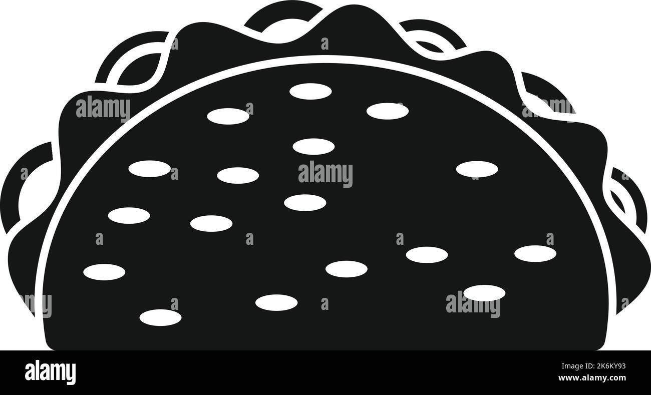 Dinner taco icon simple vector. Tacos menu. Soft menu Stock Vector ...