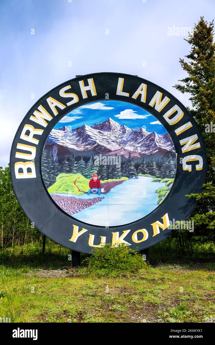 World's largest gold pan; Burwash Landing; Yukon Territories; Canada ...