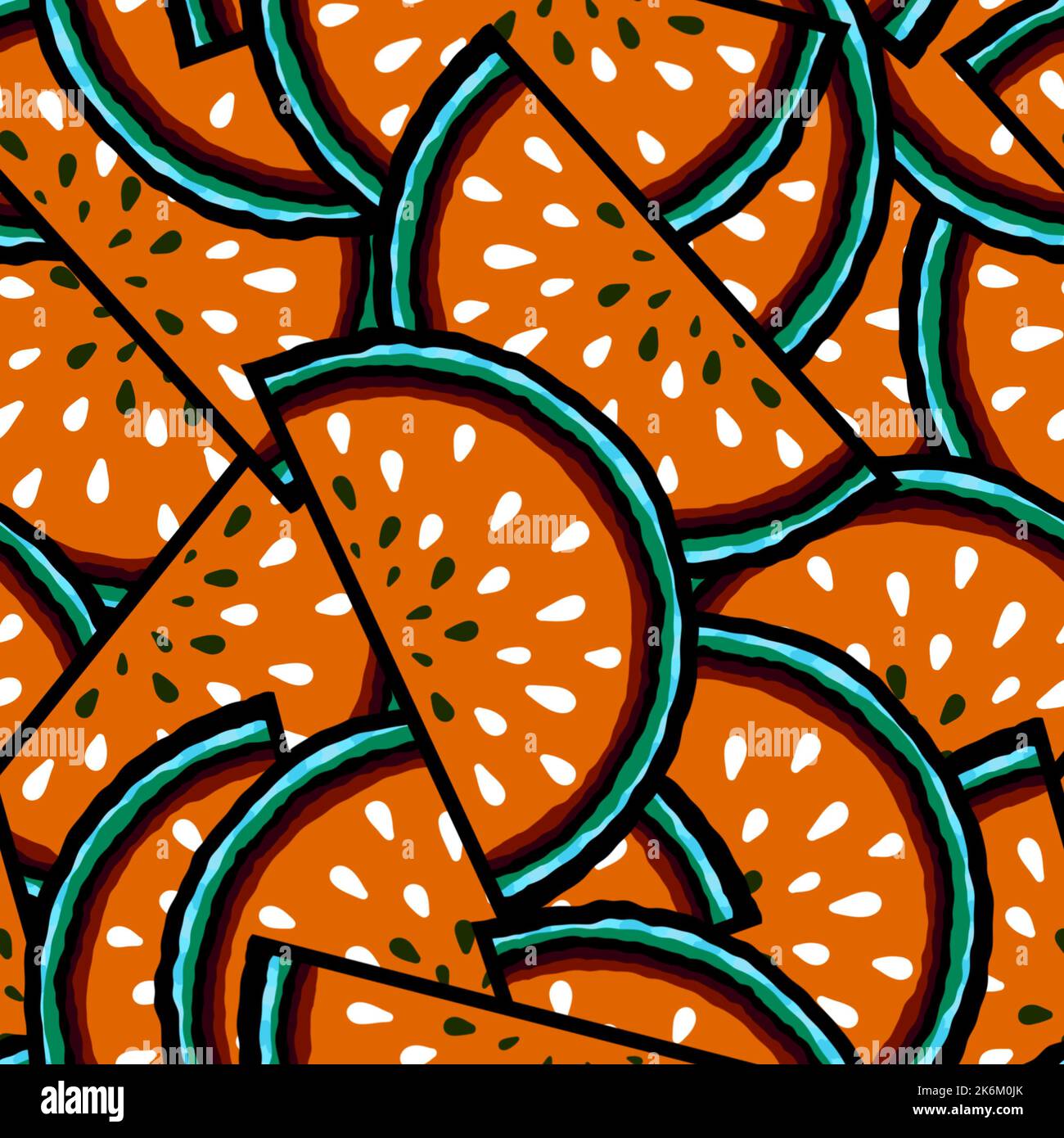 Summer fruit seamless cartoon watermelon pattern for wrapping paper and ...