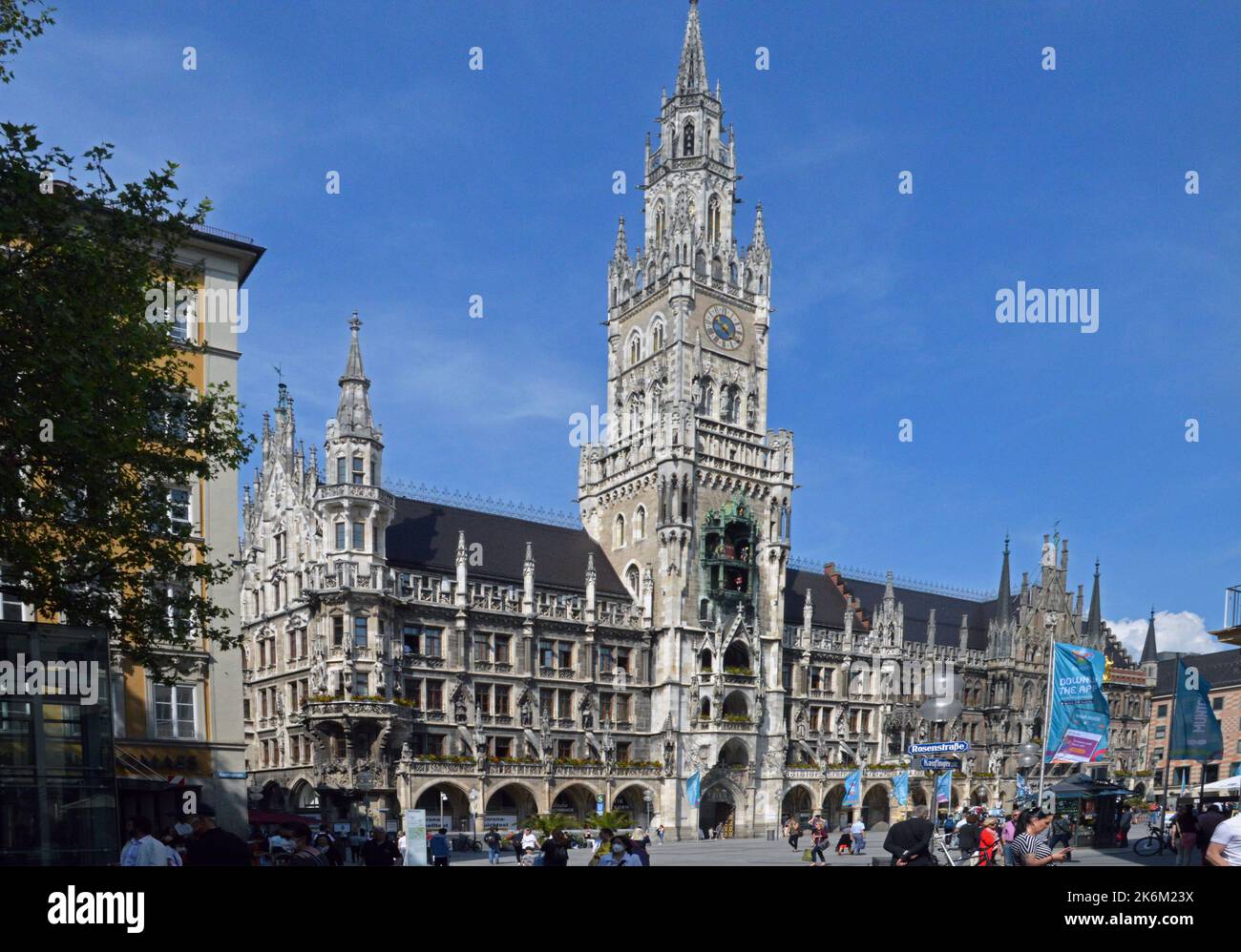 Germany, Bavaria, Munich: the New Town Hall, erected 1867-1908 by Georg ...