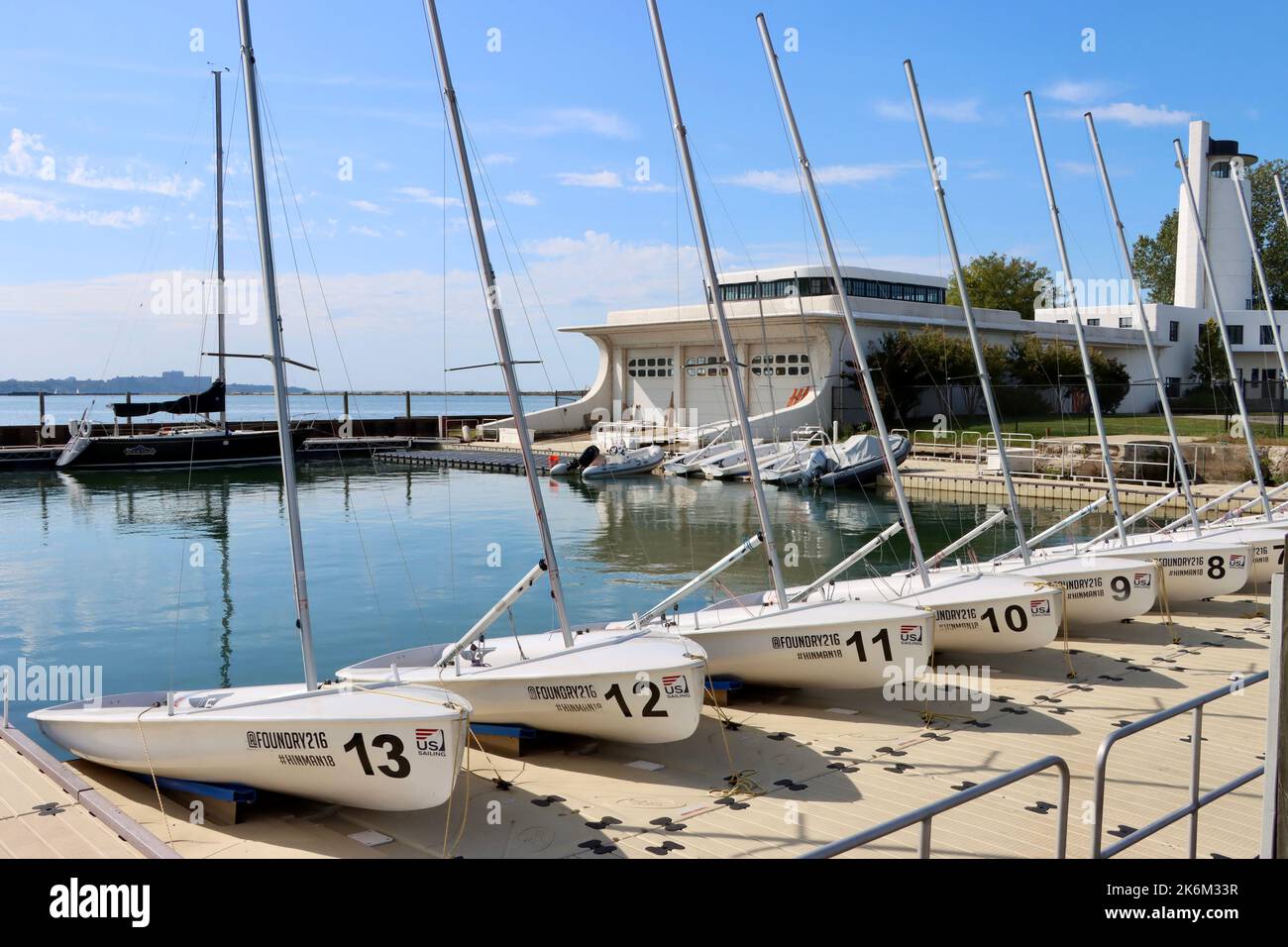 Cleveland historic coast guard station in Cleveland harbor Stock Photo ...