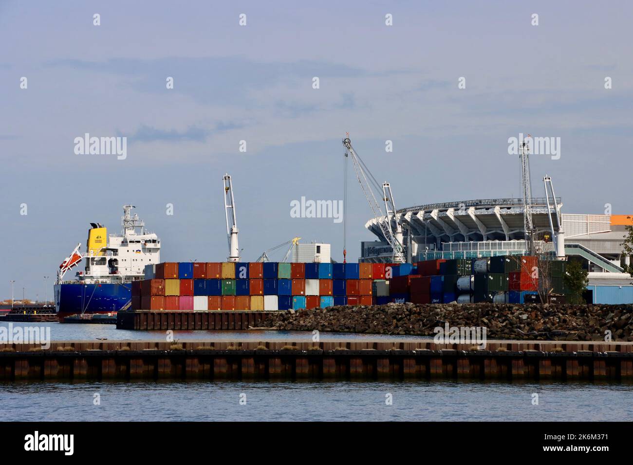 Port of Cleveland by downtown Cleveland, Ohio Stock Photo - Alamy