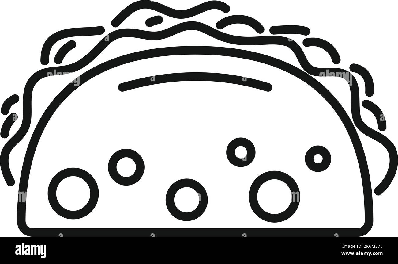 Fast taco icon outline vector. Mexican food. Tacos beef Stock Vector ...
