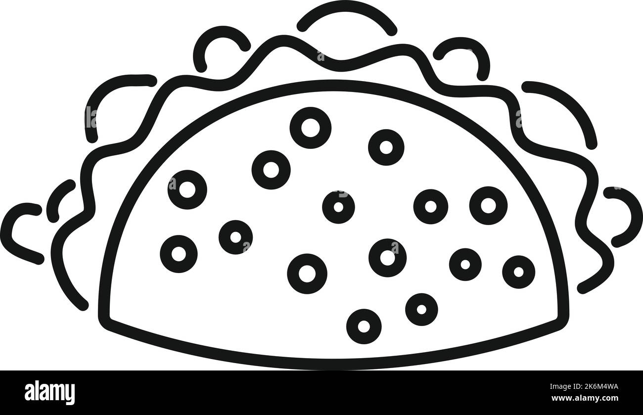 Taco meal icon outline vector. Mexican food. Tacos menu Stock Vector ...