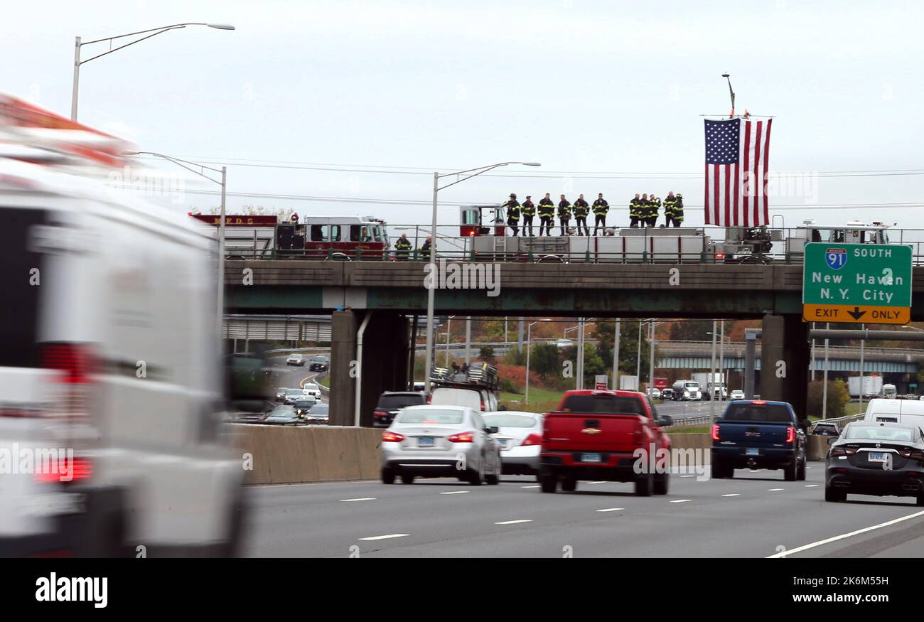 Meriden, Connecticut, USA. 14th Oct, 2022. Members of the Meriden Fire ...