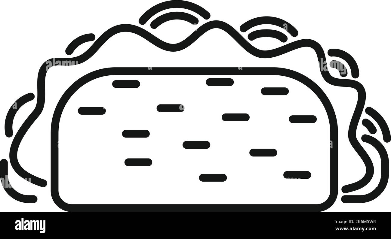 Restaurant taco icon outline vector. Mexican food. Cute mexico Stock ...