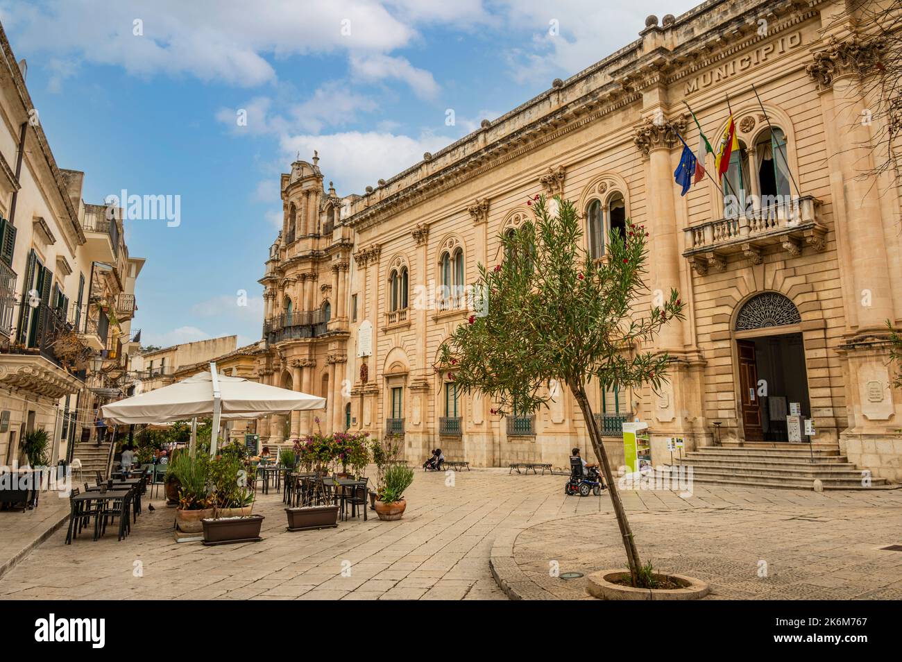 Scicli, Italy: 09-18-2022: The beautiful City Hall of Scicli Stock ...