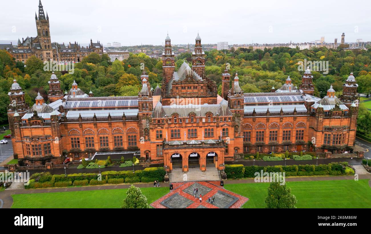 Kelvingrove Art Gallery and Museum in Glasgow - aerial view - GLASGOW ...
