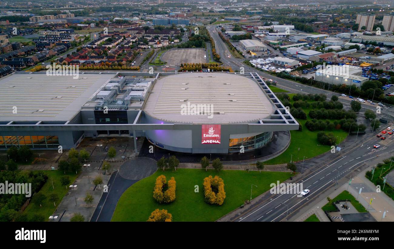 Emirates Arena in Glasgow from above in the evening - GLASGOW ...
