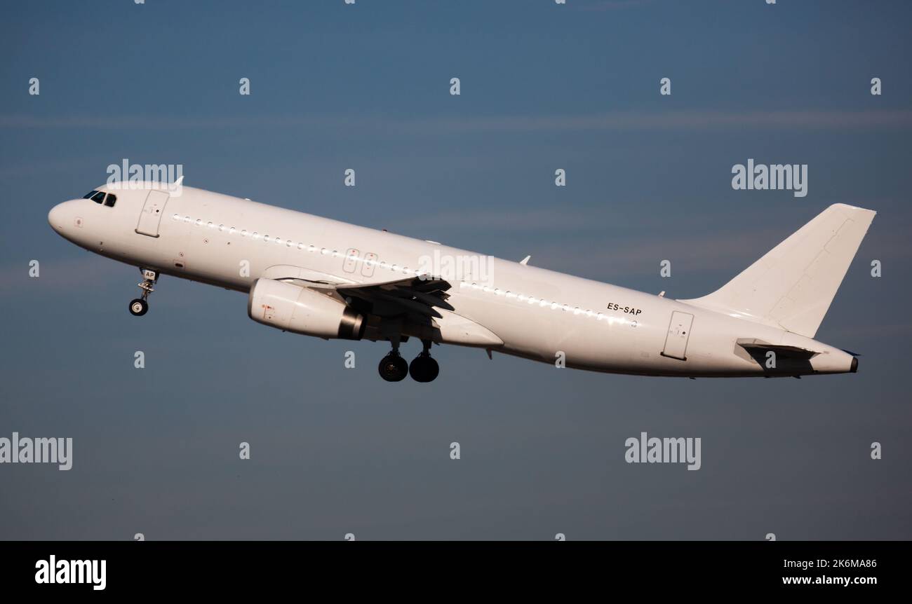 Takeoff of SmartLynx Airlines Estonia Airbus from El Prat Airport Stock ...
