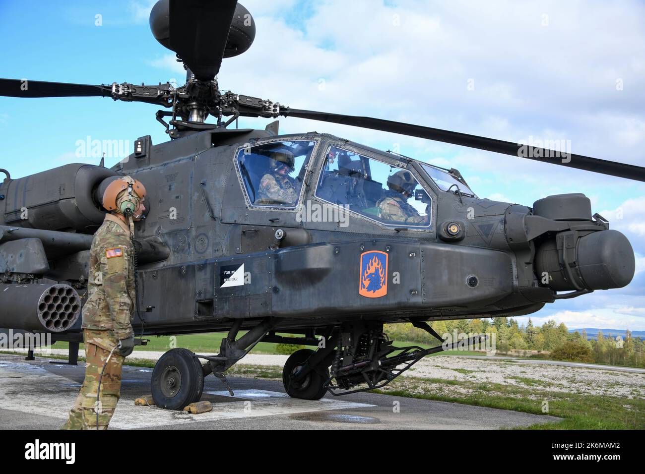 U.S. Soldiers assigned to 12th Combat Aviation Brigade conduct pre ...