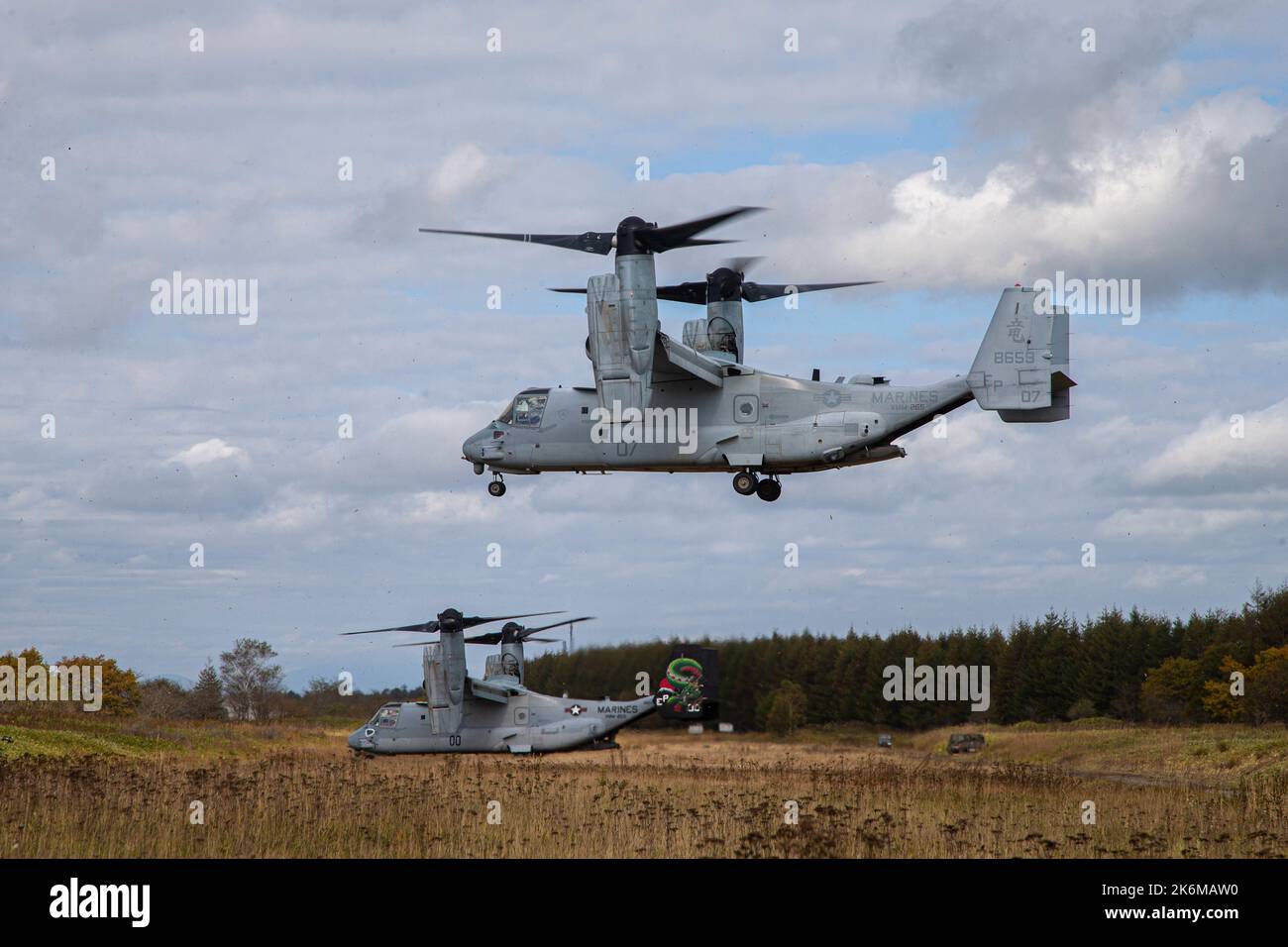 U.S. Marine Corps MV-22B Ospreys with Marine Medium Tiltrotor Squadron ...