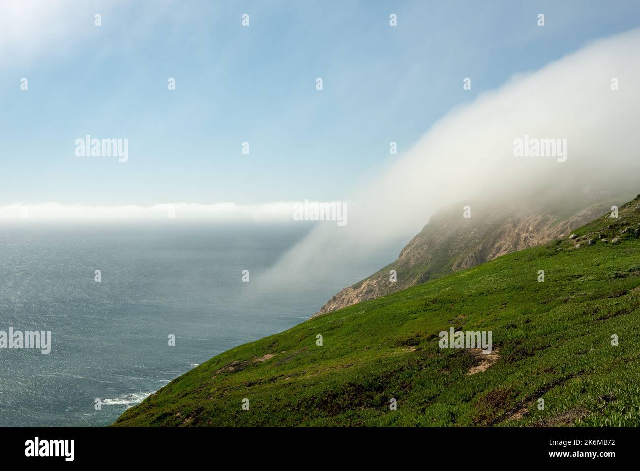 Thin Clouds Cling to Cliff Side at Point Reyes Lighthouse along the ...
