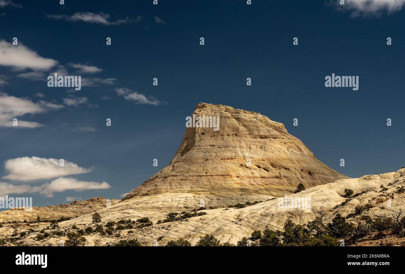 Triangular Peak in Capitol Reef Backcountry in central Utah Stock Photo ...