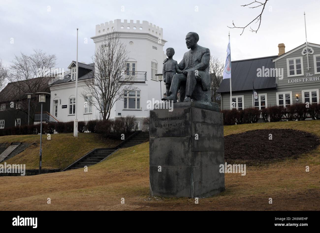 STATUE OF PASTOR FRIDRIK FRIDRIKSSON, REYKJAVIK, ICELAND, 2018 PIC MIKE ...