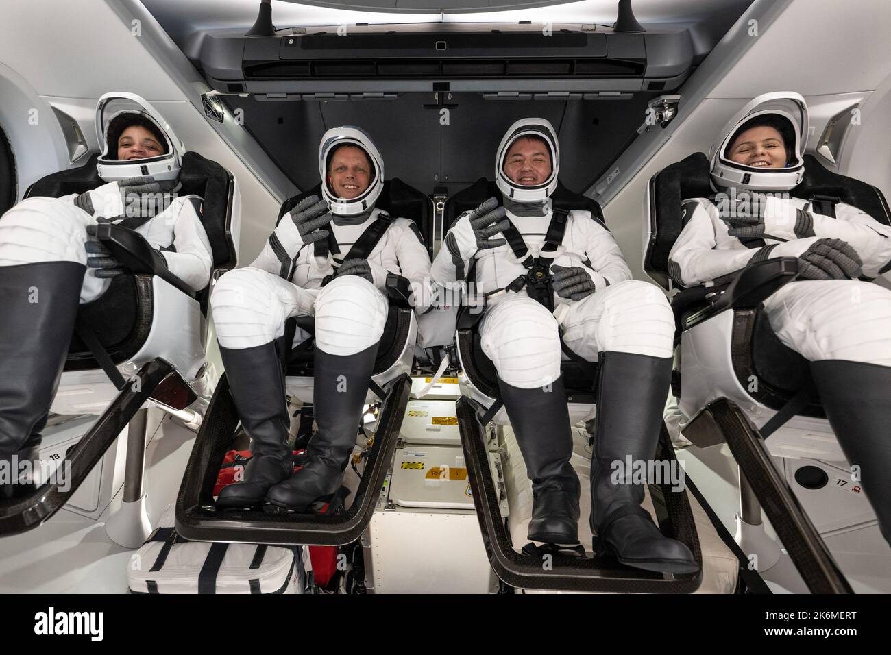 USA. 14th Oct, 2022. NASA astronauts Jessica Watkins, left, Robert ...