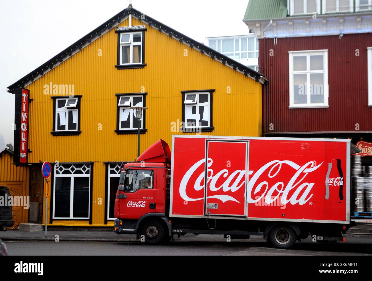 COCA COLA DELIVERY TO THE TIVOLI BAR, REYKJAVIC ICELAND, 2018 PIC MIKE ...