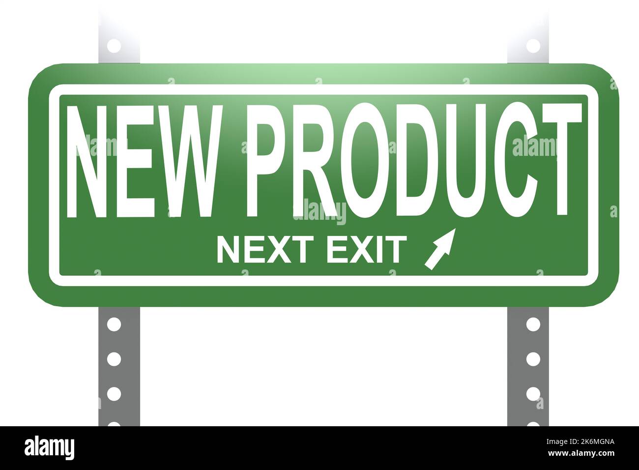 New product word with green sign board isolated , 3D rendering Stock ...