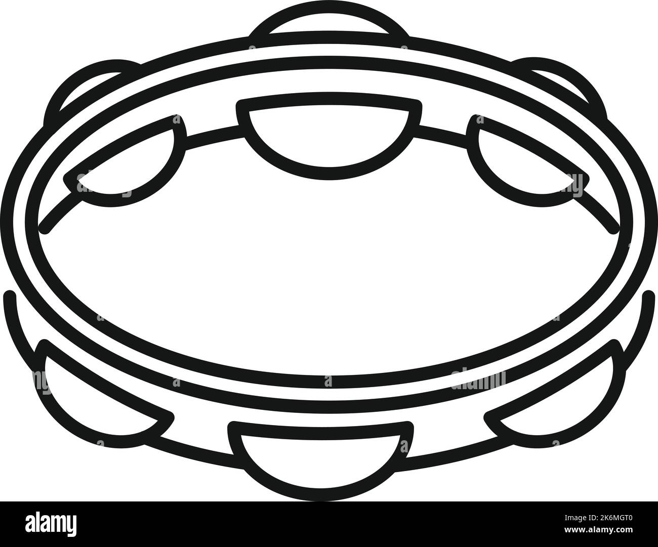 Percussion tambourine icon outline vector. Samba drum. Musical ...