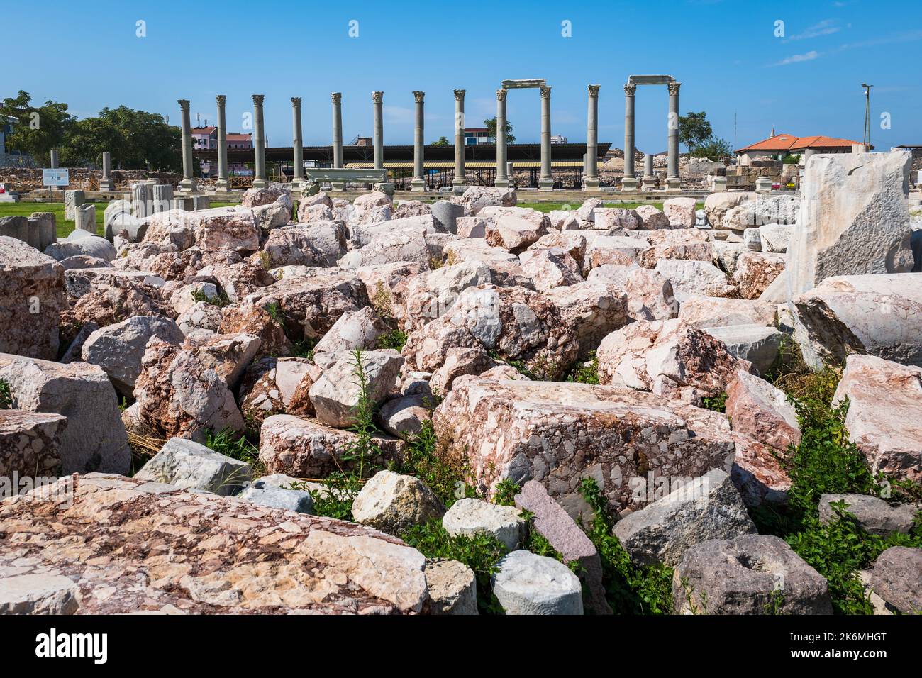 Agora of Smyrna in Izmir city, Turkey. Also known as the Agora of İzmir ...