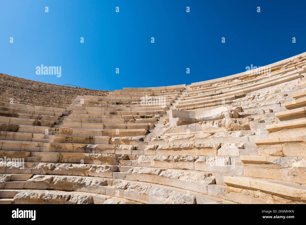 Greek and Roman style amphitheater seat and architectural detail ...