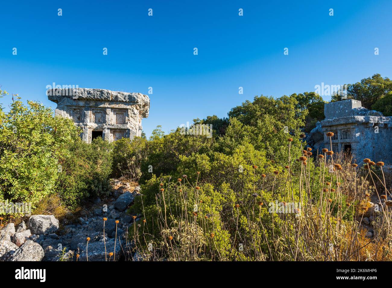 Phellos Ancient City near the resort town of Kas, Antalya, Turkey ...