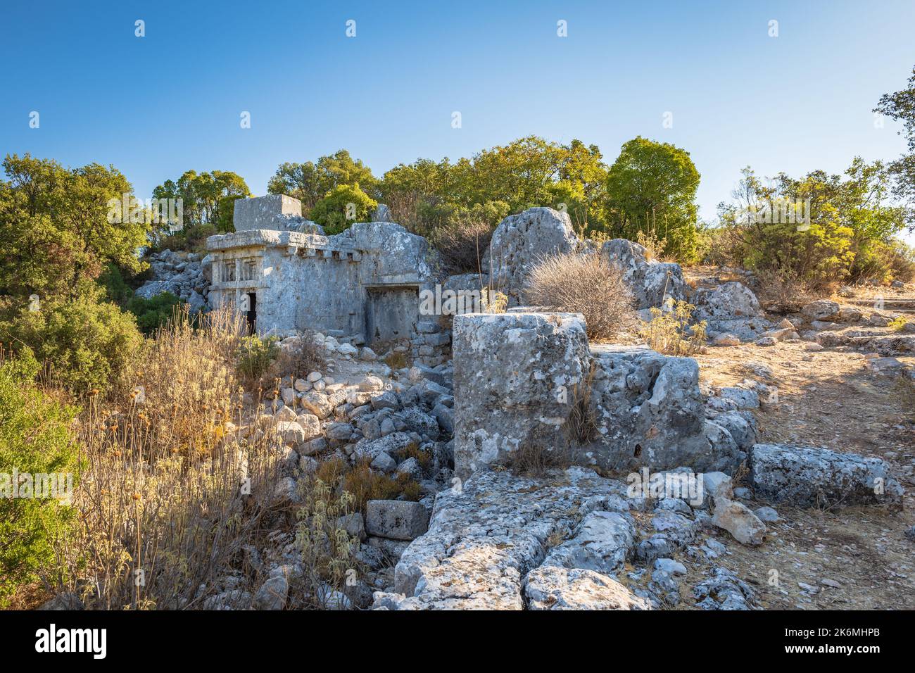 Phellos Ancient City near the resort town of Kas, Antalya, Turkey ...