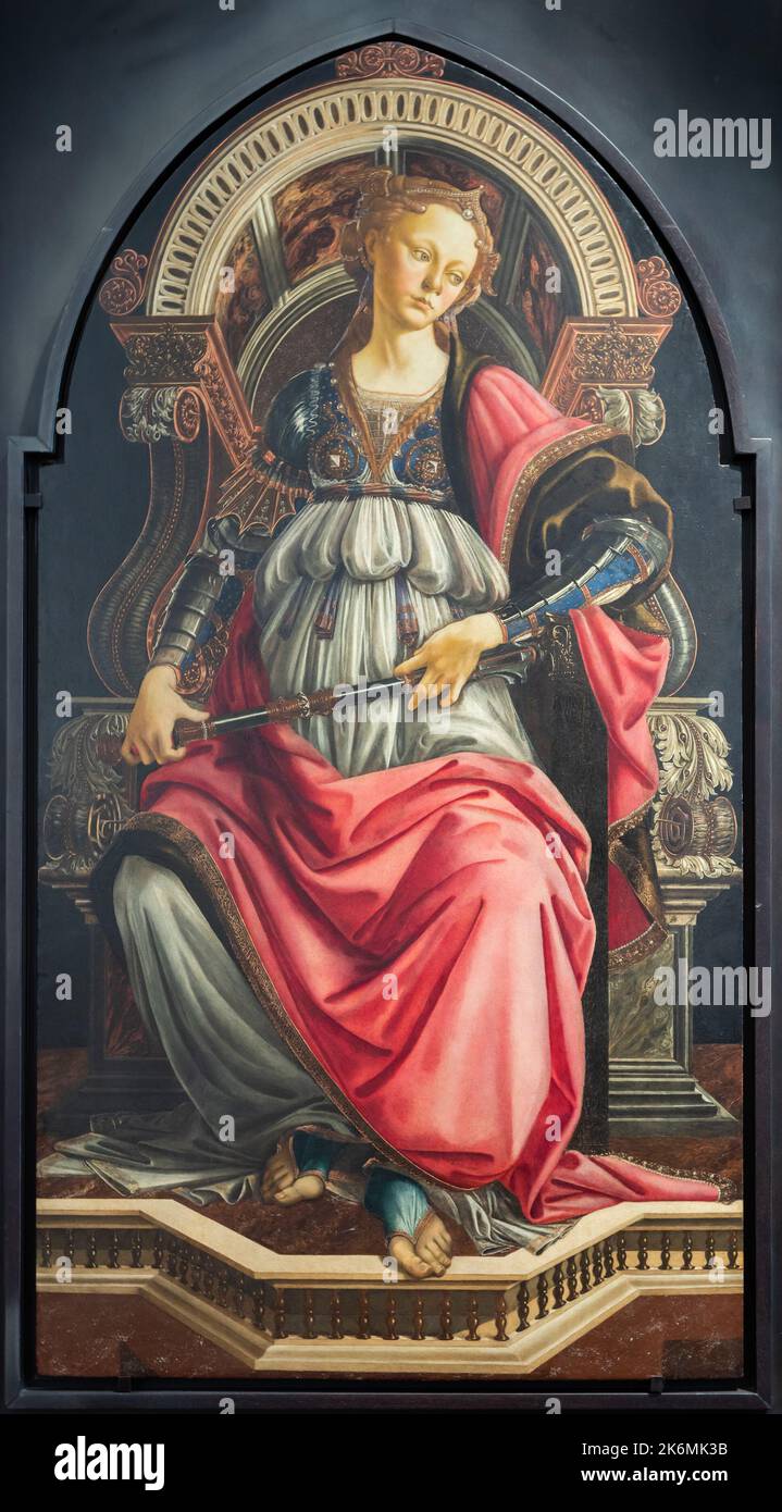 Florence, Italy - circa July 2021. Alessandro Botticelli - Fortitude ...