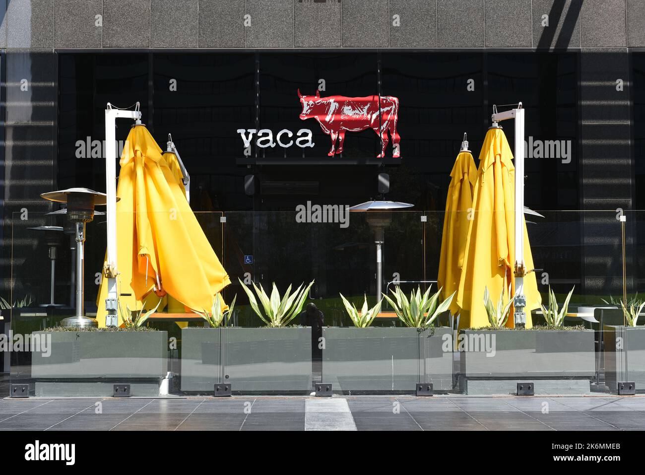 COSTA MESA, CALIFORNIA - 02 OCT 2022: Vaca Restaurant featuring ...