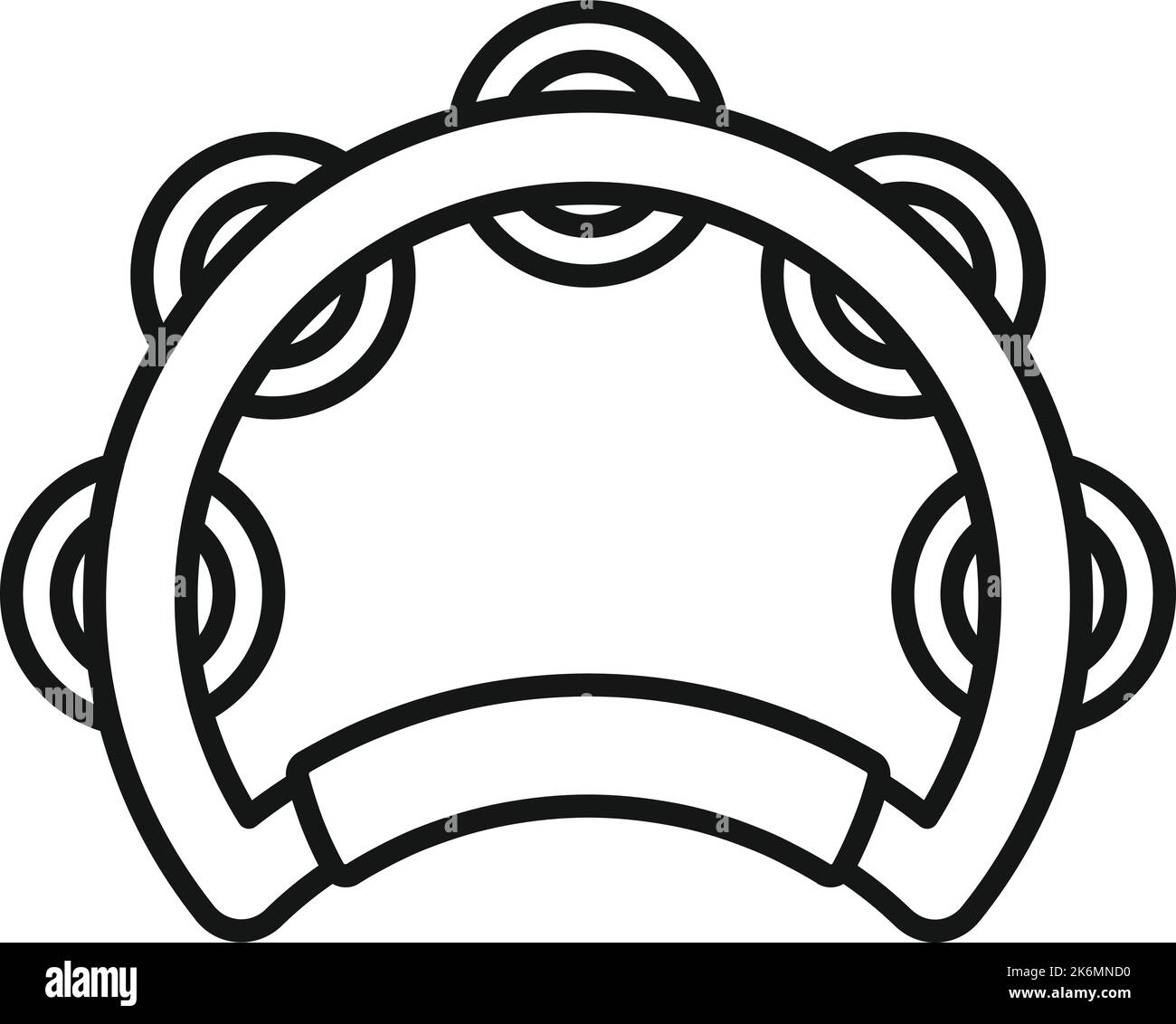 Leather tambourine icon outline vector. Music drum. Musical play Stock ...