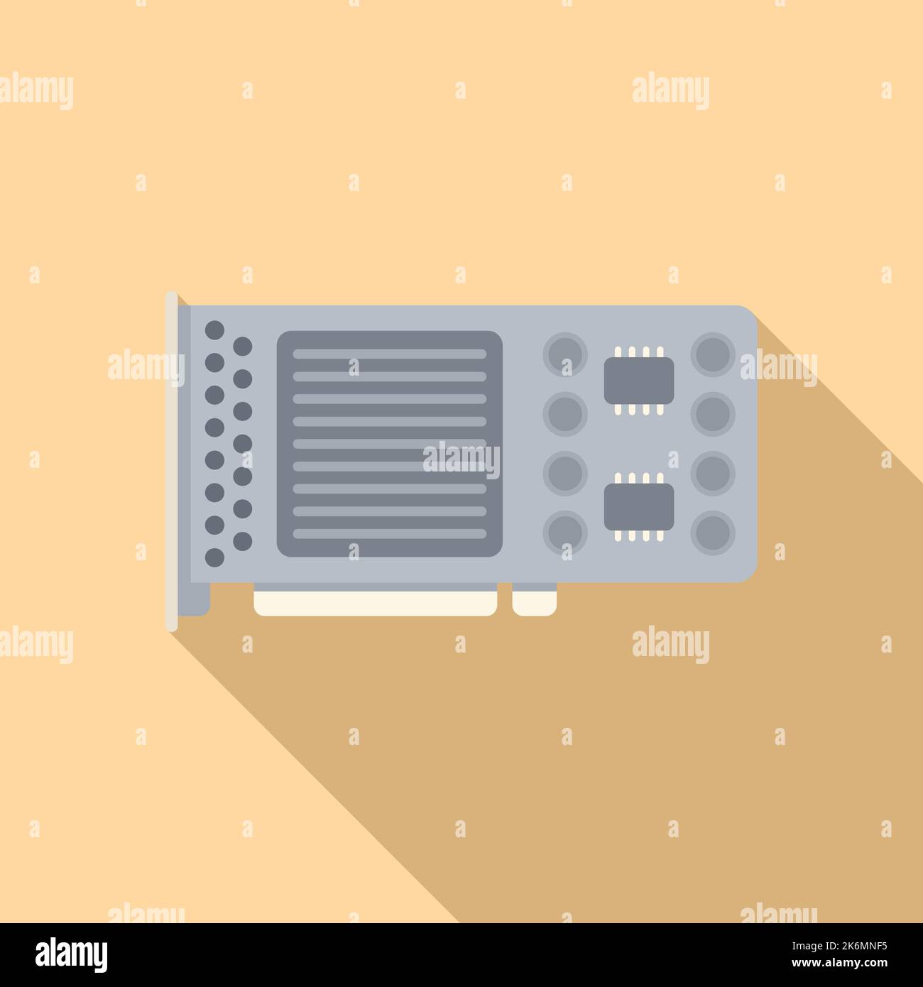 Gpu icon flat vector. Computer card. Chip cpu Stock Vector Image & Art ...