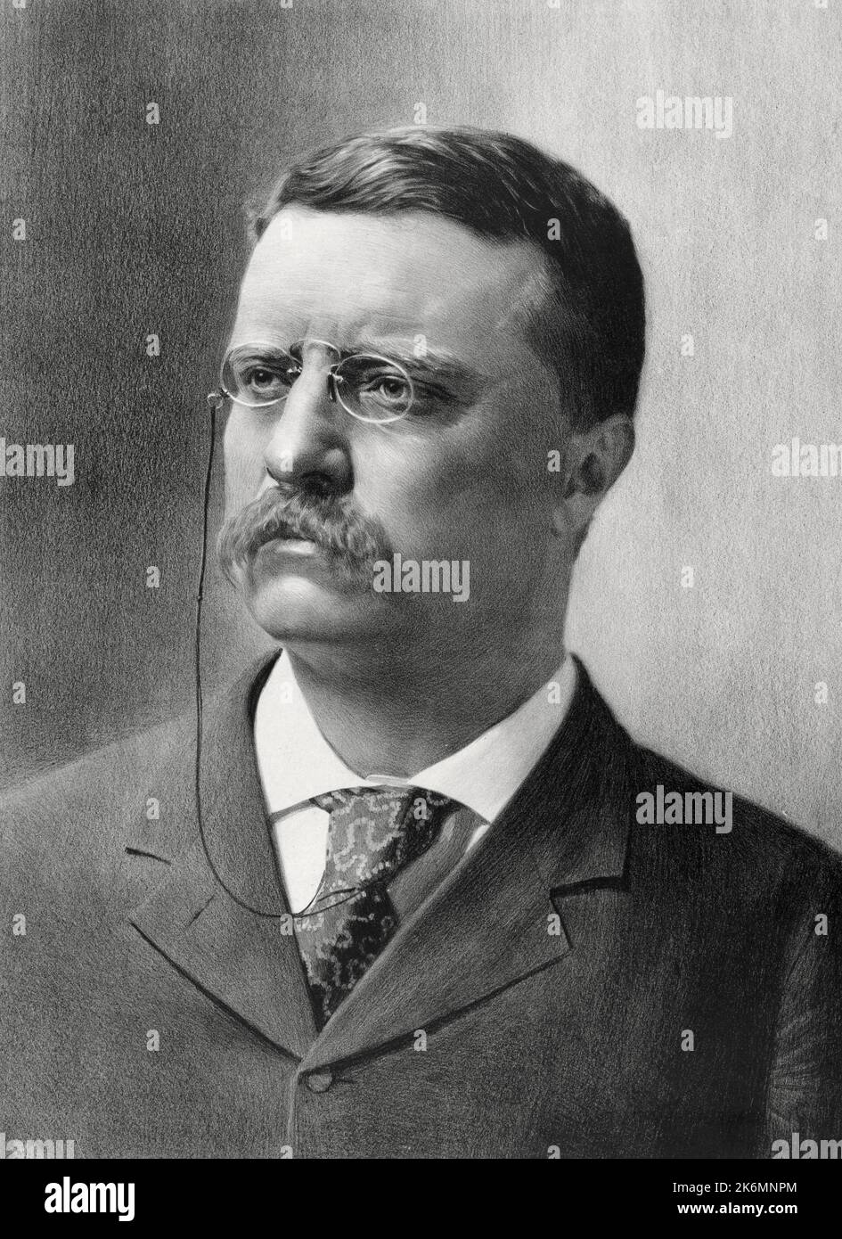 A portrait of President Theodore Roosevelt who was the 26th president ...