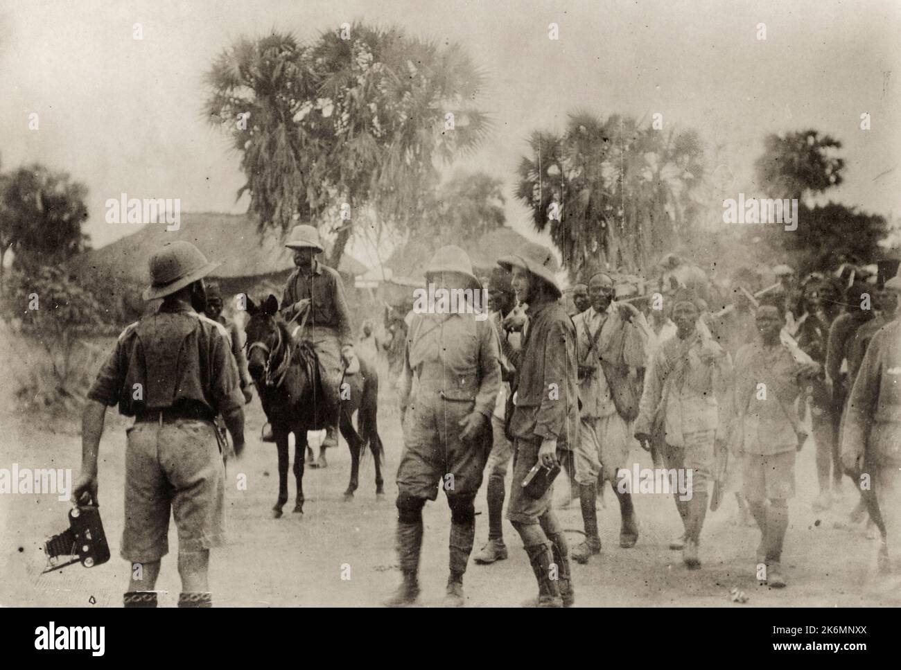 President Theodore Roosevelt and his son Kermit Roosevelt on their nig ...