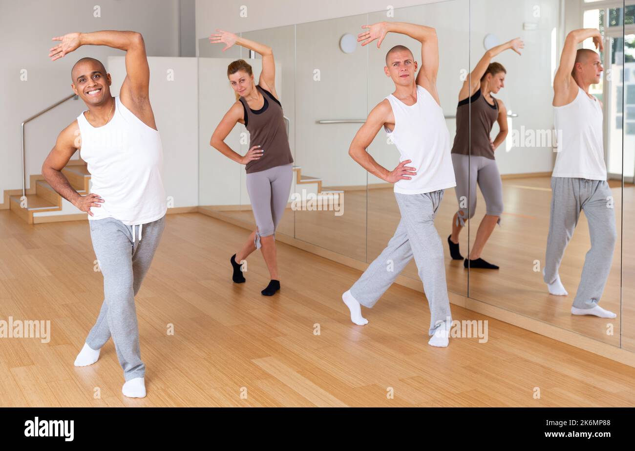 Group dancers practicing in studio hi-res stock photography and images ...