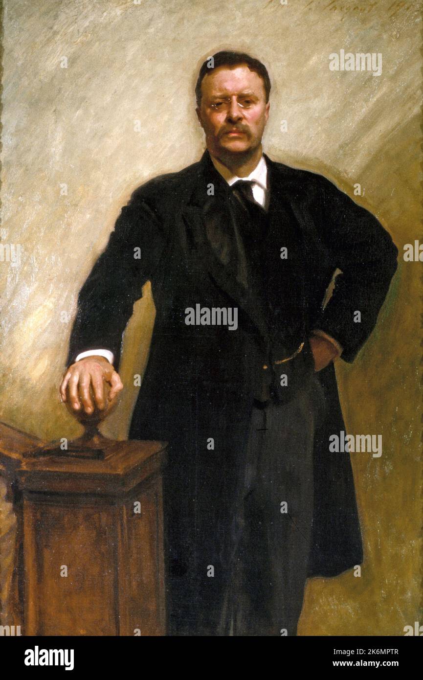 Official White House portrait of President Theodore Roosevelt who was ...