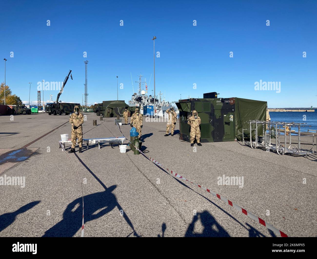 Tallinn, Estonia. 12th Oct, 2022. NBC defense forces at a ...