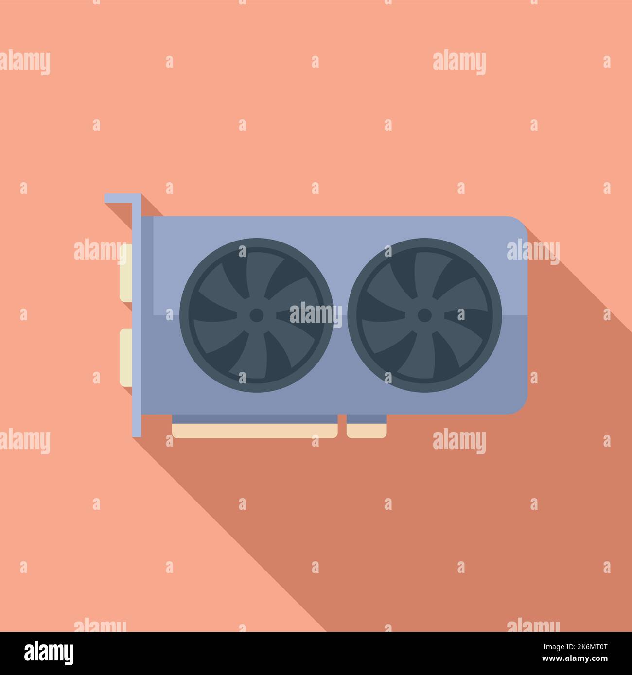 Chip gpu card icon flat vector. Graphic pc. Cpu fan Stock Vector Image ...