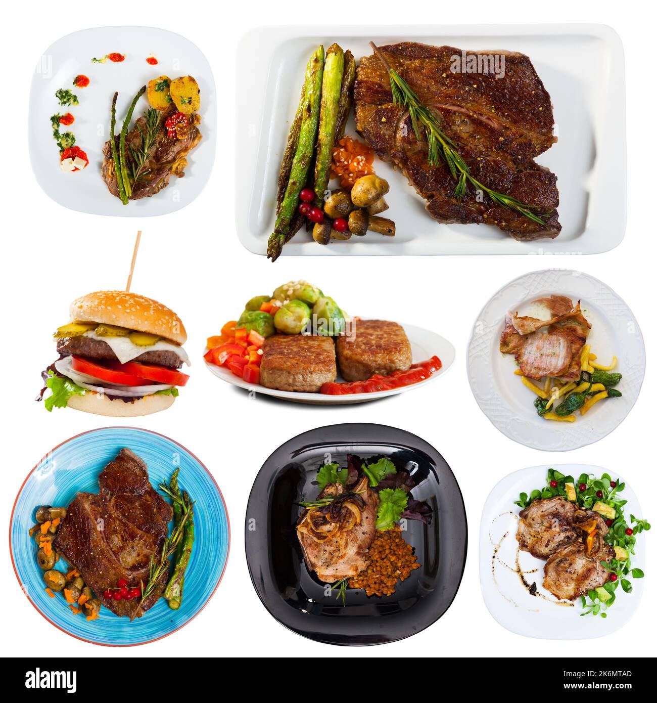 Assorted pork and beef dishes Stock Photo - Alamy