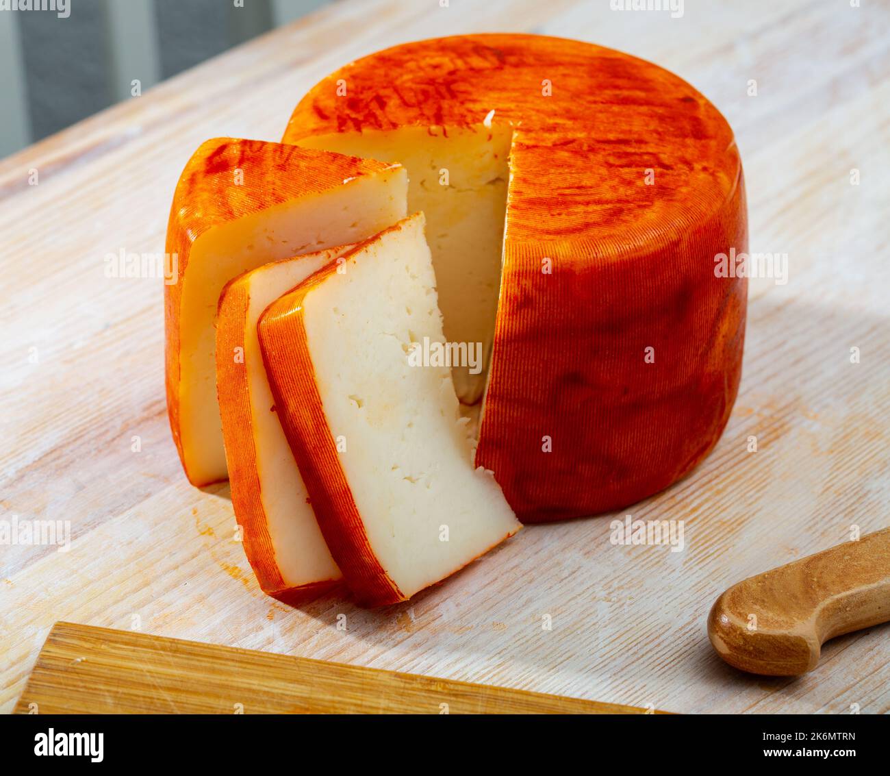 Round of goat cheese Stock Photo - Alamy