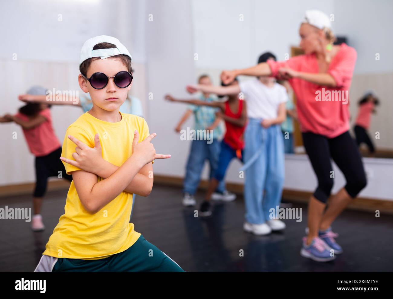 Boy hip-hop dancer posing at studio Stock Photo - Alamy