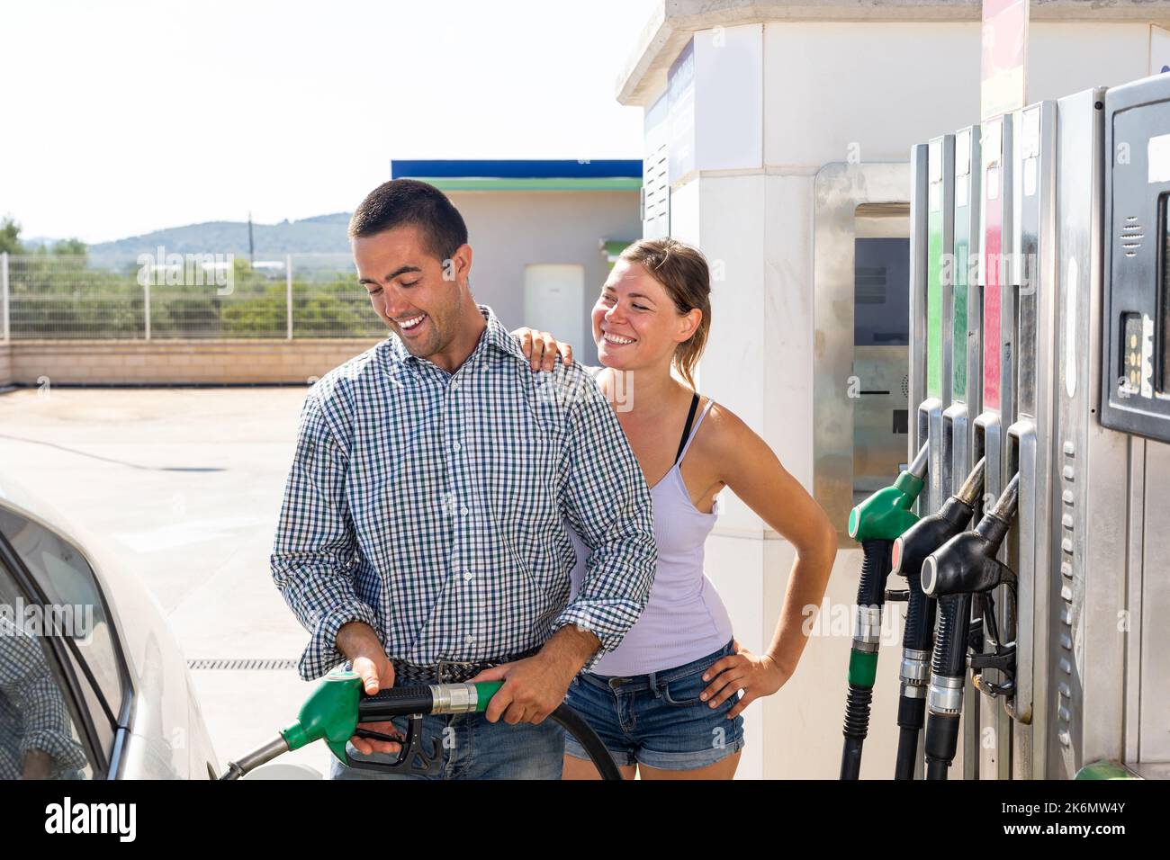 Pump couple fuel transportation hi-res stock photography and images - Alamy