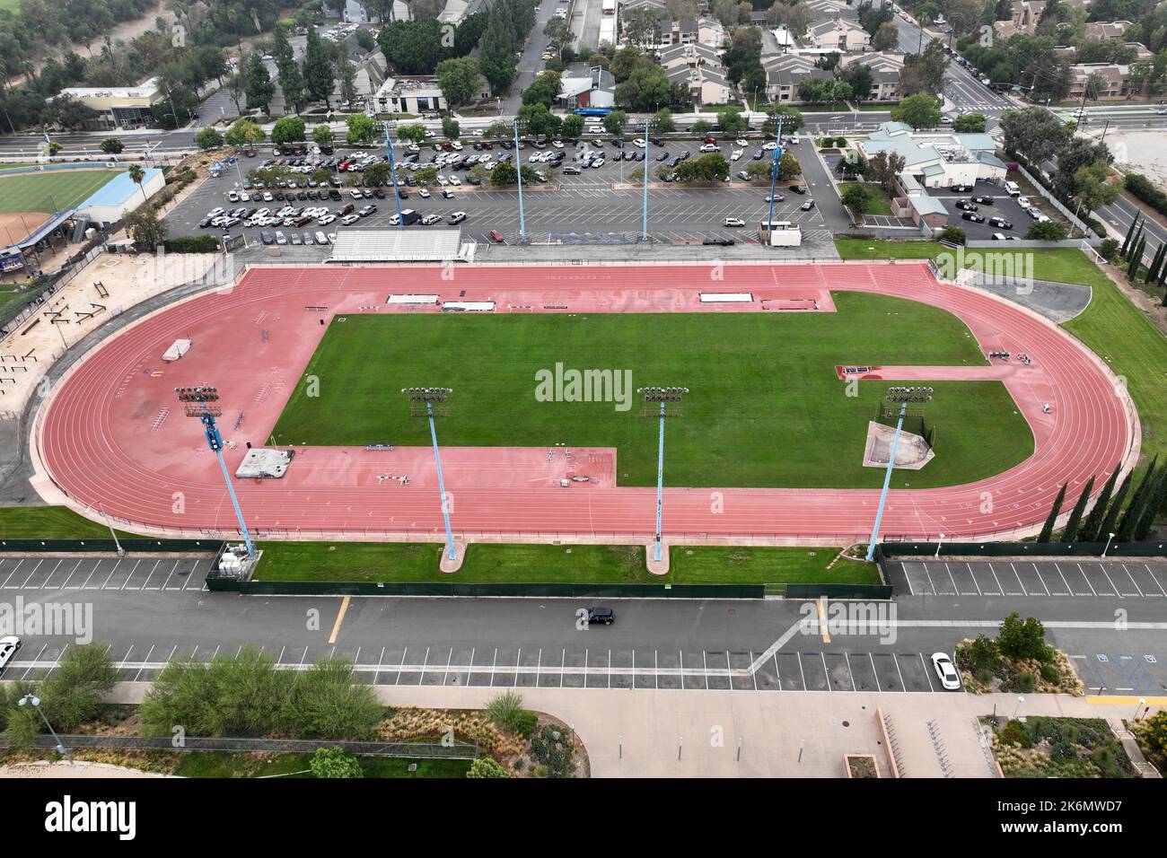 A general overall aerial view of the UC Riverside Track and Field ...