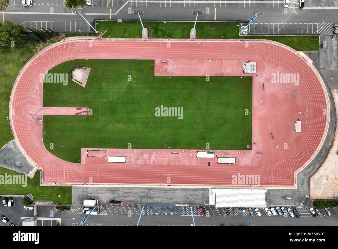 A general overall aerial view of the UC Riverside Track and Field ...