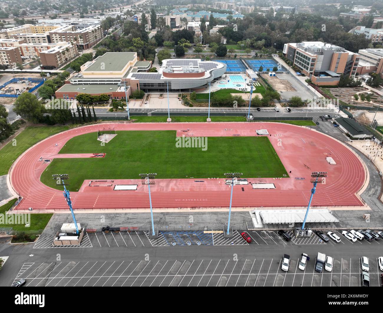 A general overall aerial view of the UC Riverside Track and Field ...