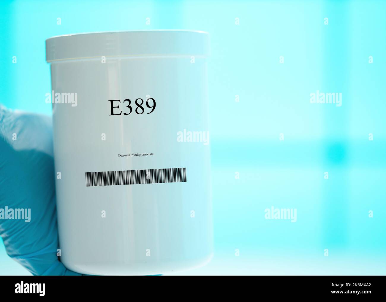 Container of the food additive E389 Stock Photo - Alamy