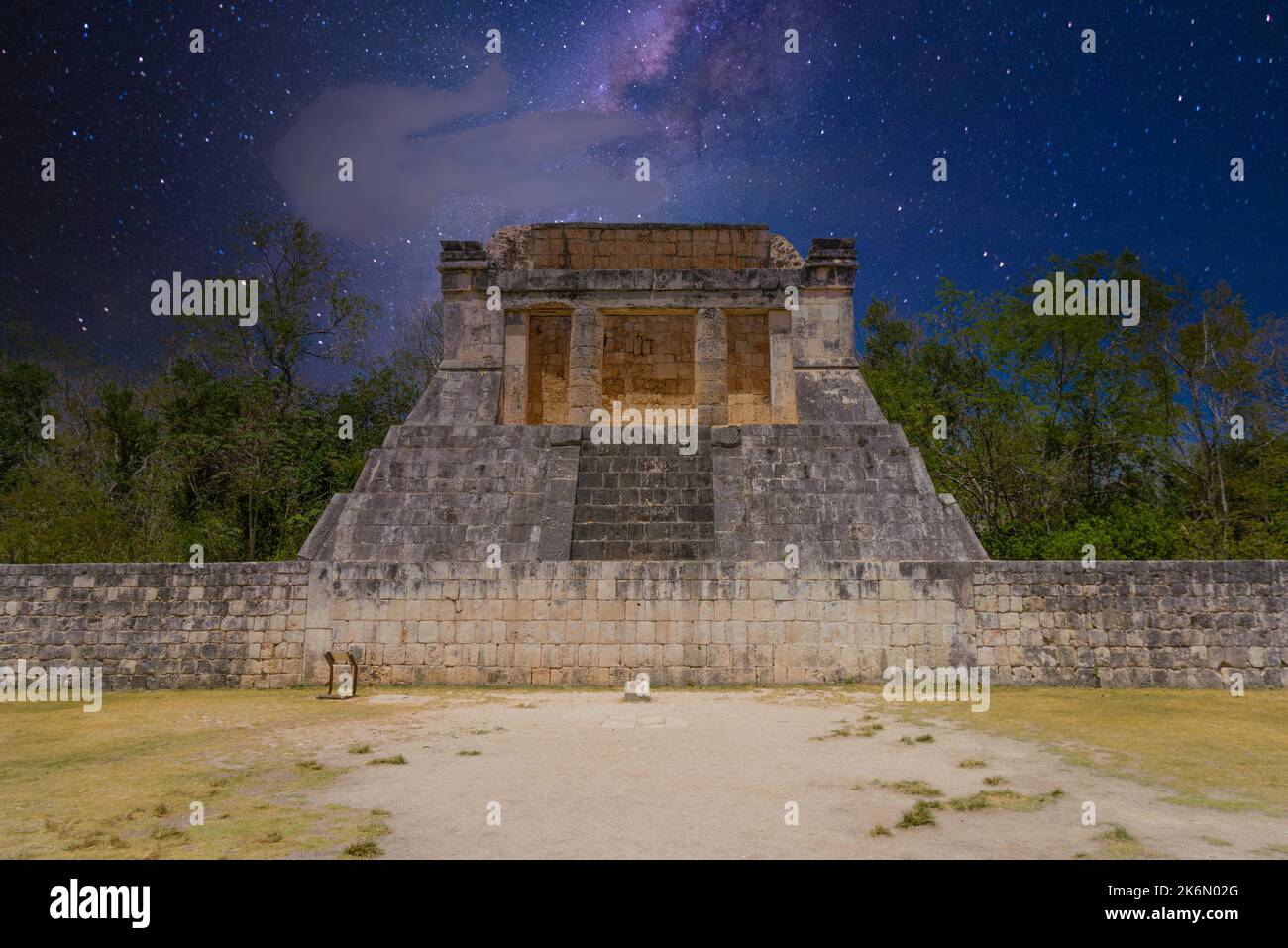 Temple of the Bearded Man at the end of Great Ball Court for playing ...