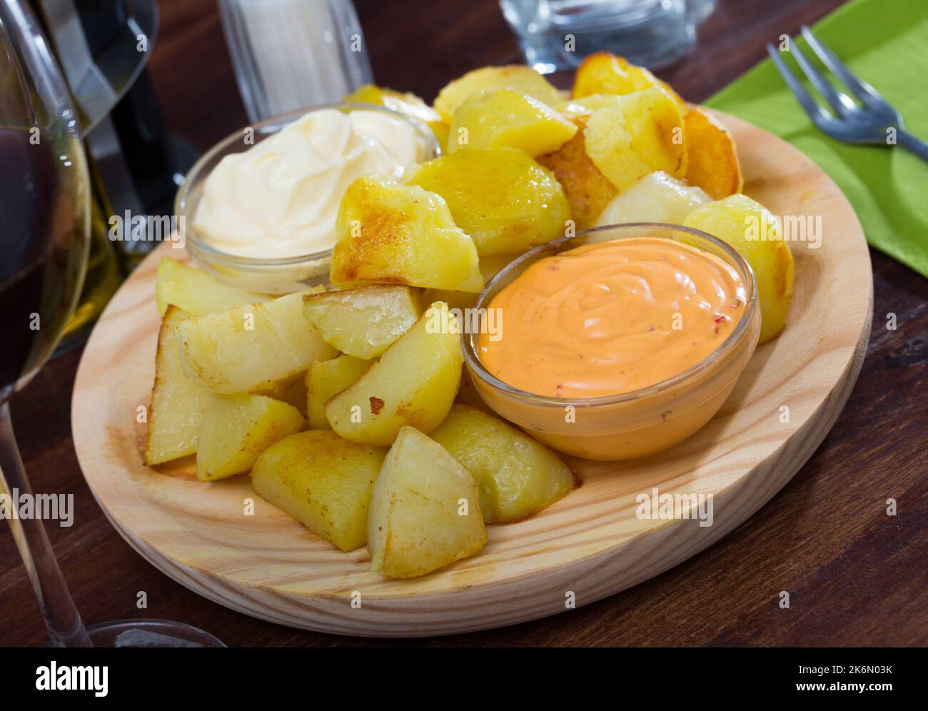 Patatas Bravas - traditional Spanish snack Stock Photo - Alamy