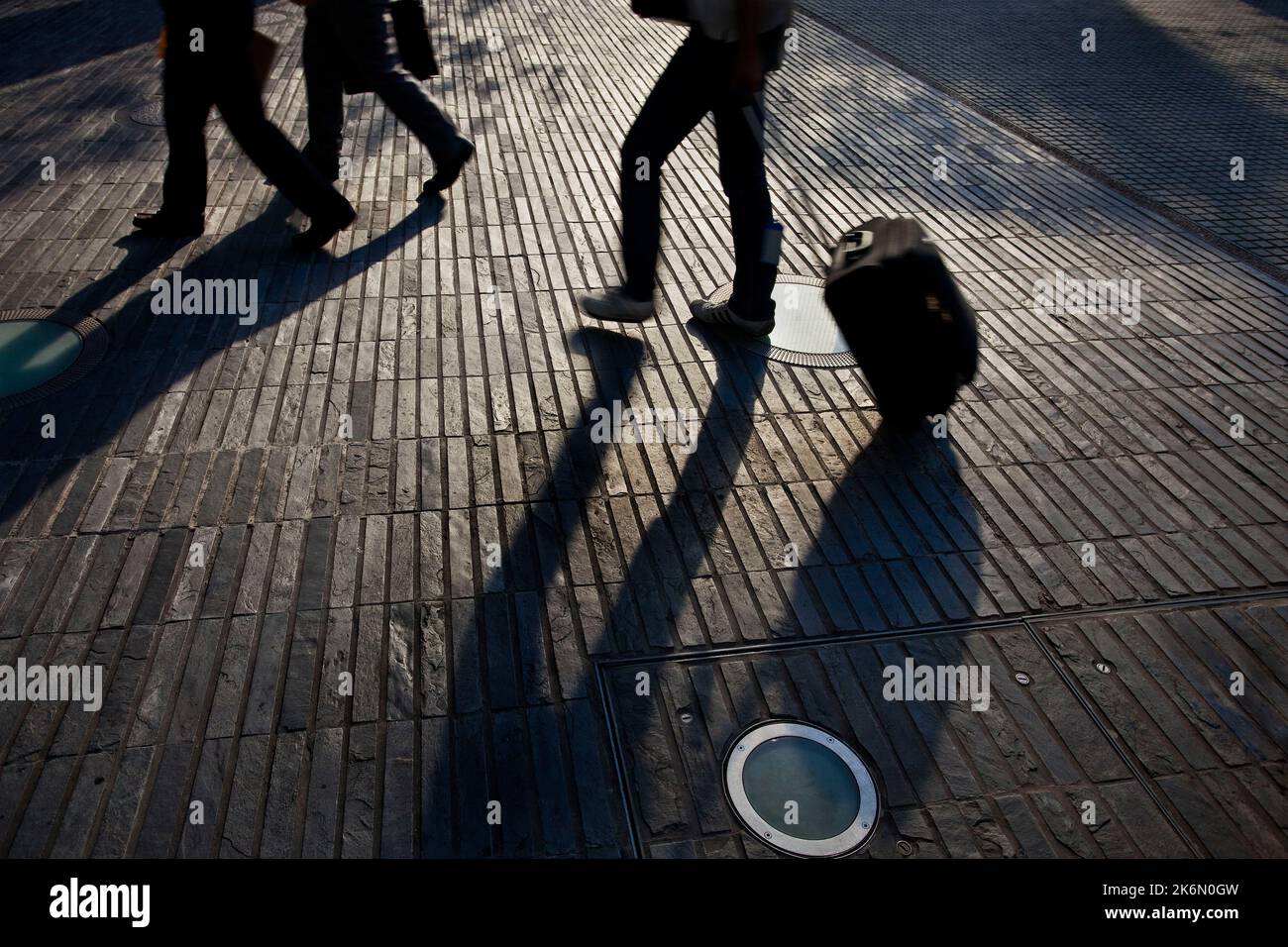 Silhouette and shadow of people walking Tokyo Japan Stock Photo - Alamy