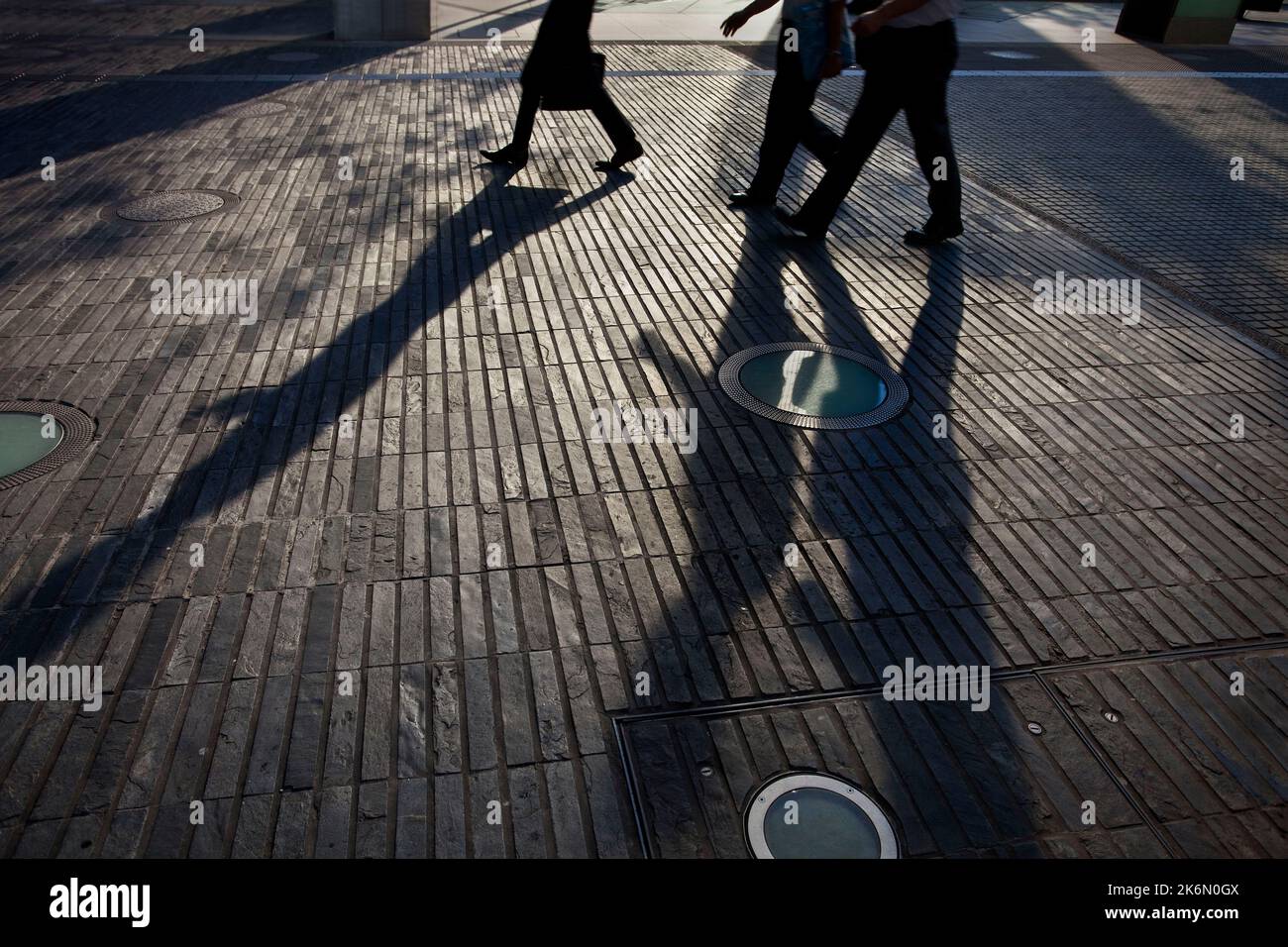 Silhouette and shadow of people walking Tokyo Japan Stock Photo - Alamy