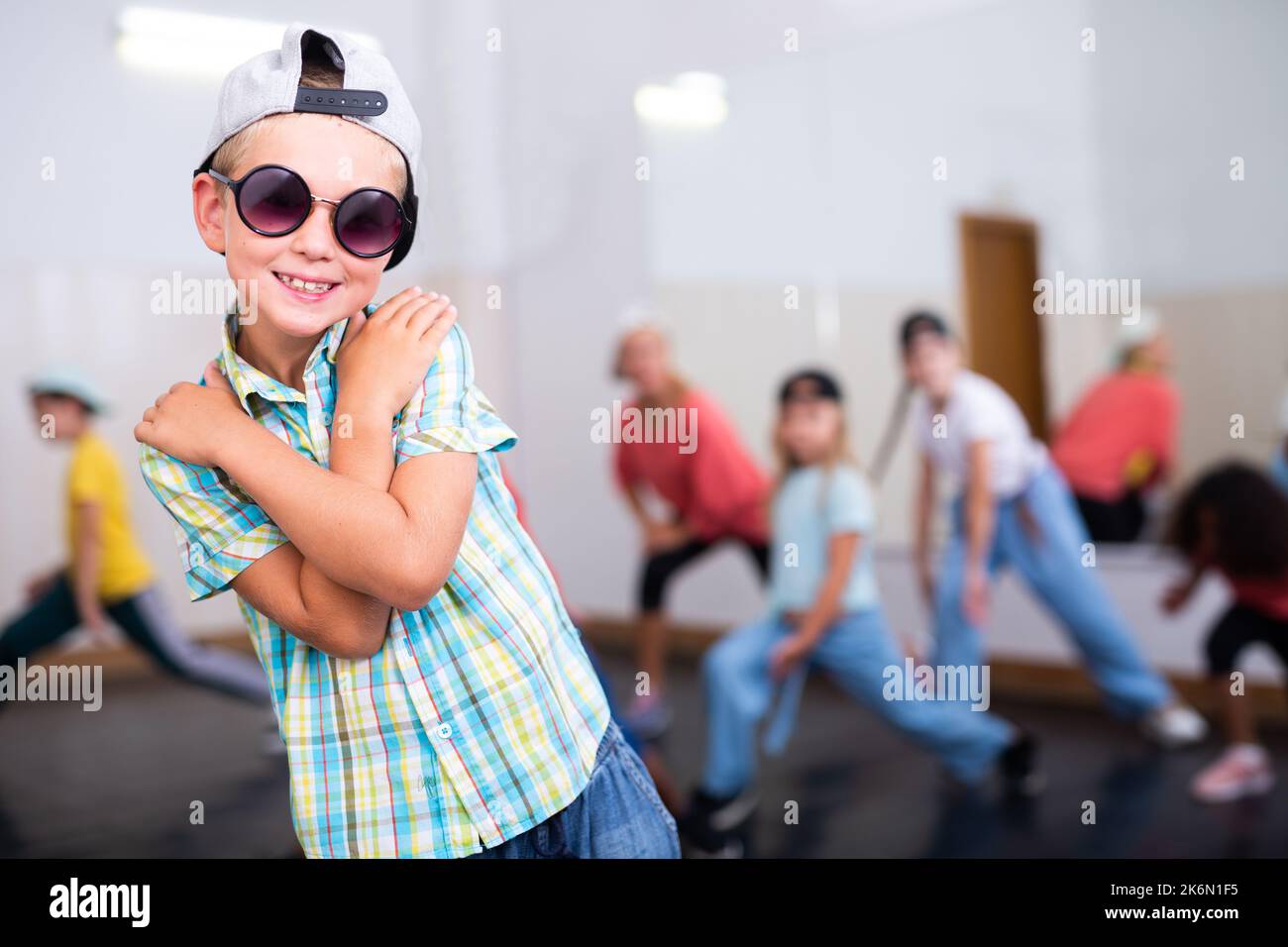 Boy hip-hop dancer posing at studio Stock Photo - Alamy